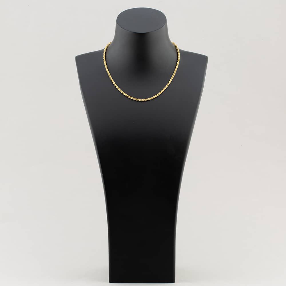 Second Hand 18ct Yellow Gold 15 Inch Rope Chain 41041134 - thbaker.co.uk