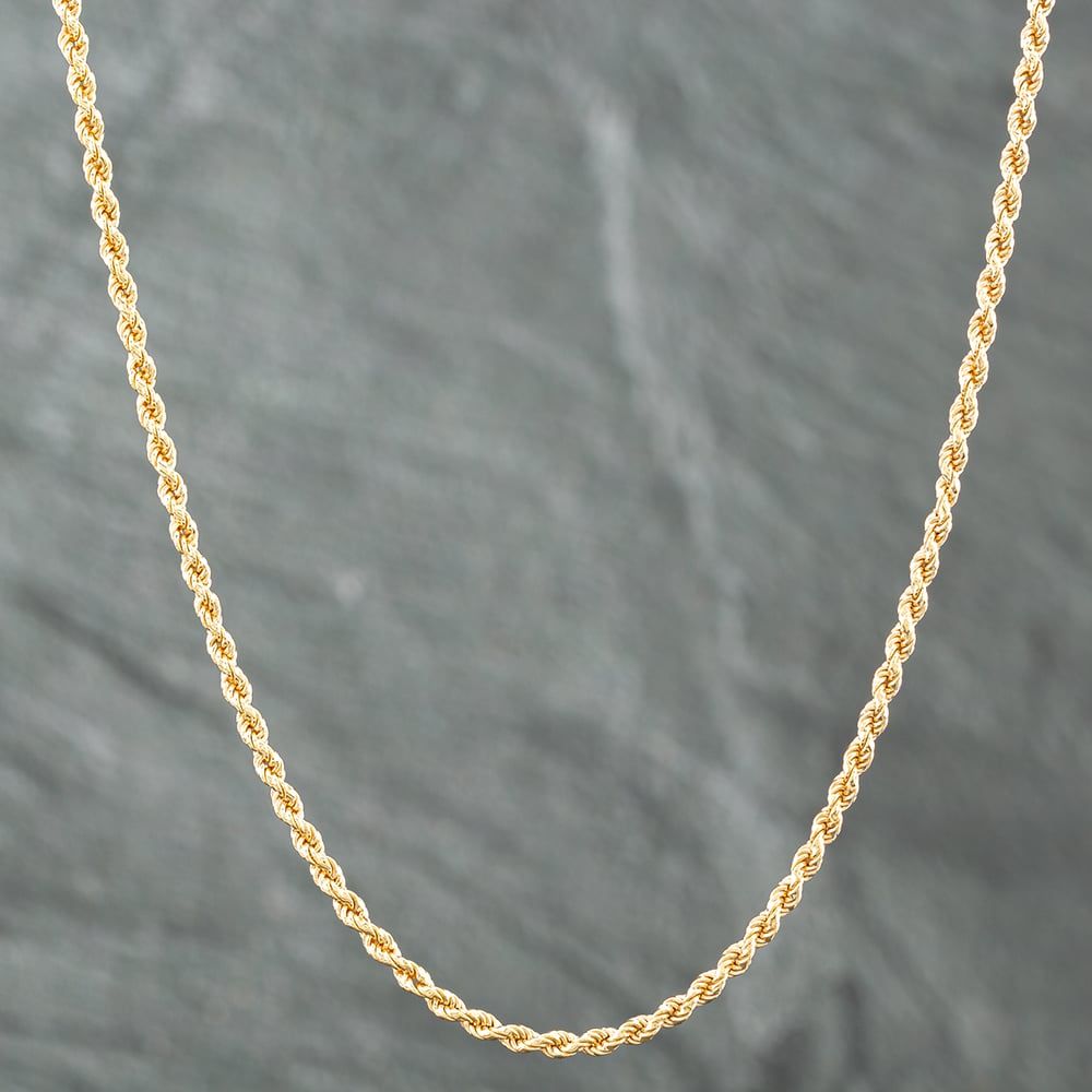 Second Hand 9ct Yellow Gold 28 Inch Rope Chain 41041331 - thbaker.co.uk