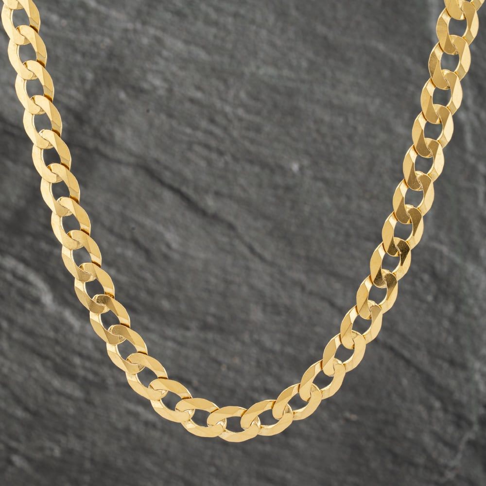 Second Hand 9ct Yellow Gold 20 Inch Curb Chain 41041488 - thbaker.co.uk