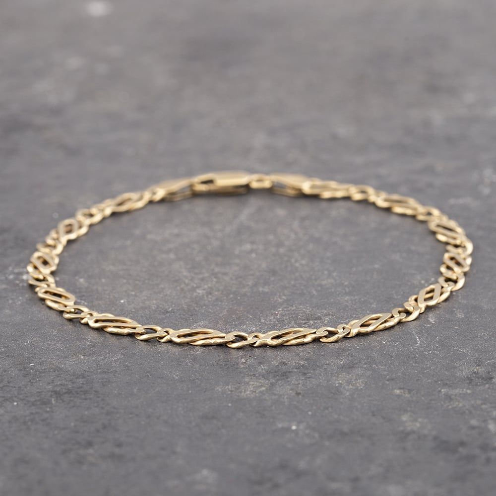 Second Hand 9ct Yellow Gold 7 Inch Celtic Chain Bracelet 41061207 ...