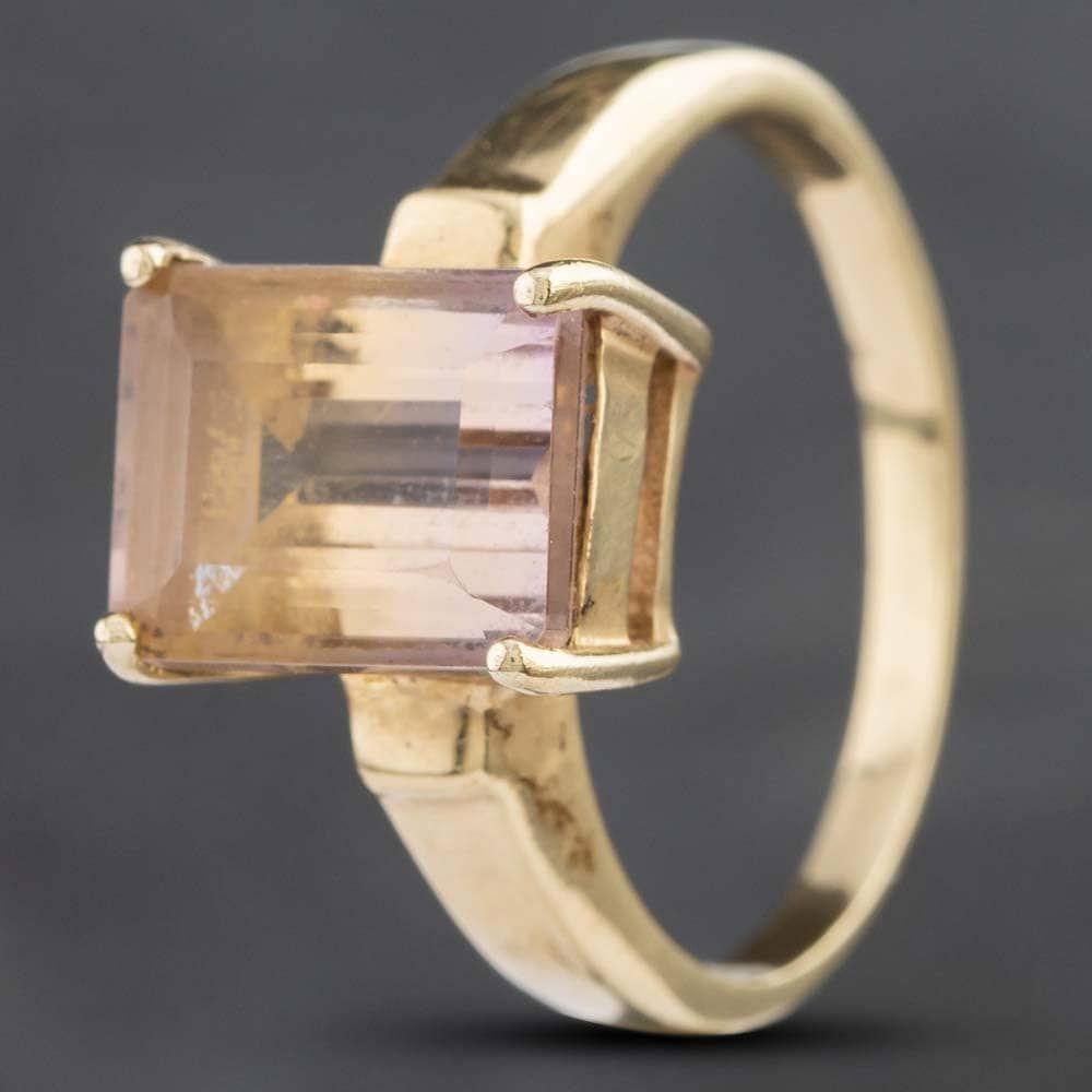 Second Hand 9ct Yellow Gold Ametrine Dress Ring - thbaker.co.uk
