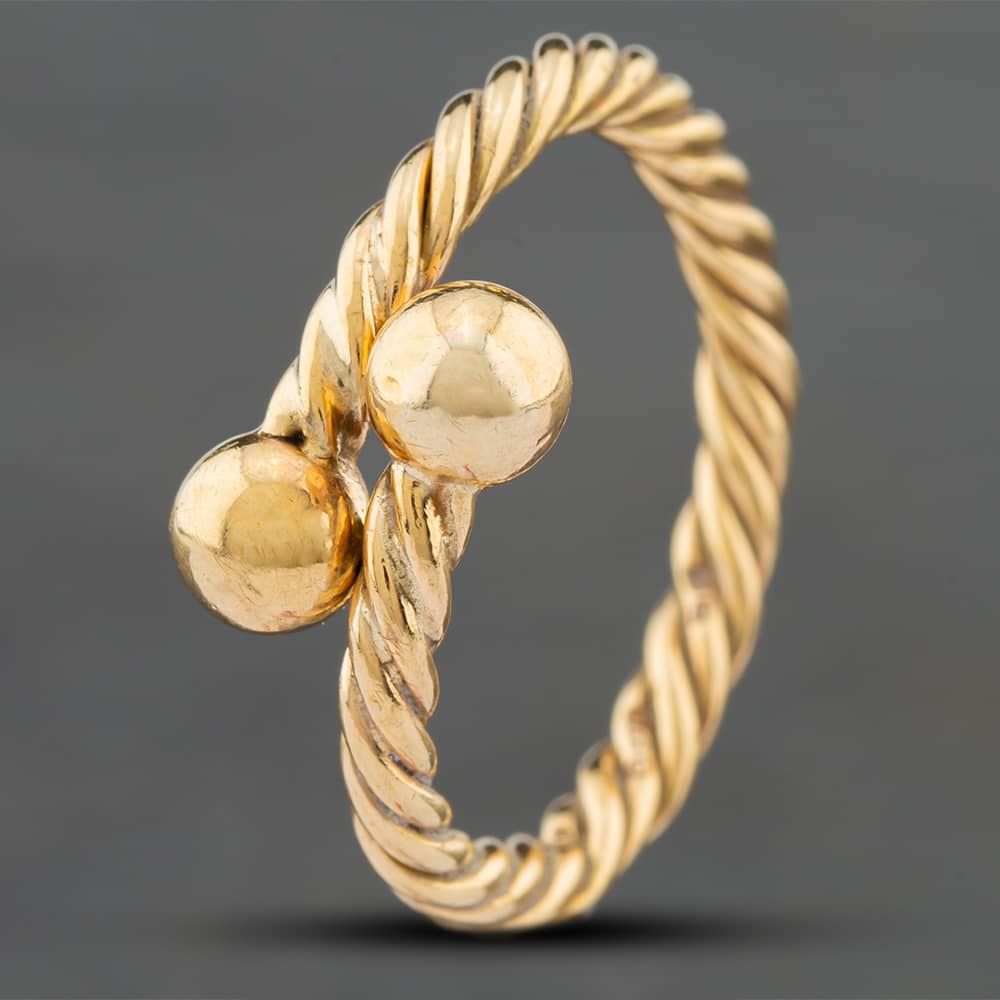 Second Hand 9ct Yellow Gold Torque Ring 41101399 - thbaker.co.uk