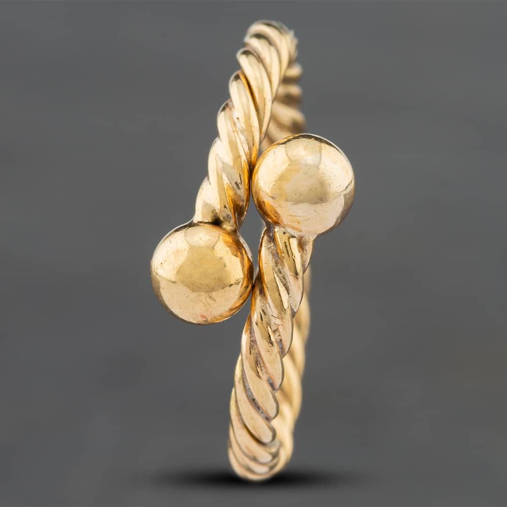 Second Hand 9ct Yellow Gold Torque Ring 41101399 - thbaker.co.uk