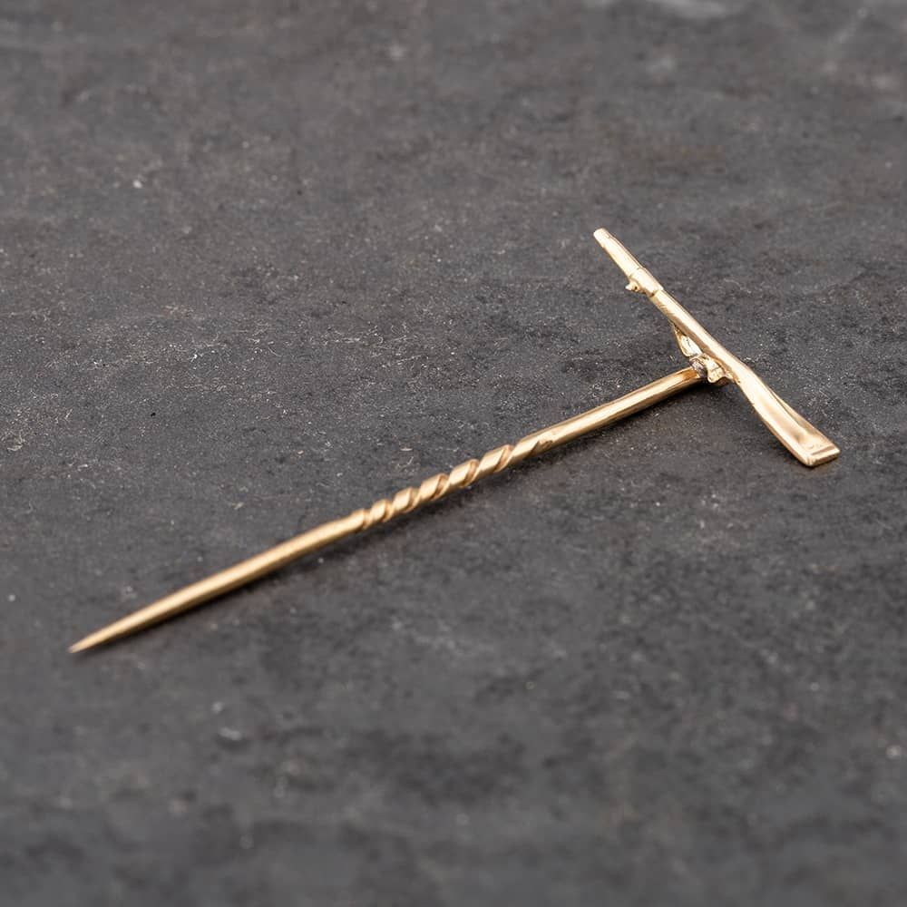 Second Hand Antique 9ct Yellow Gold Rowing Oar Brooch 41131036 ...
