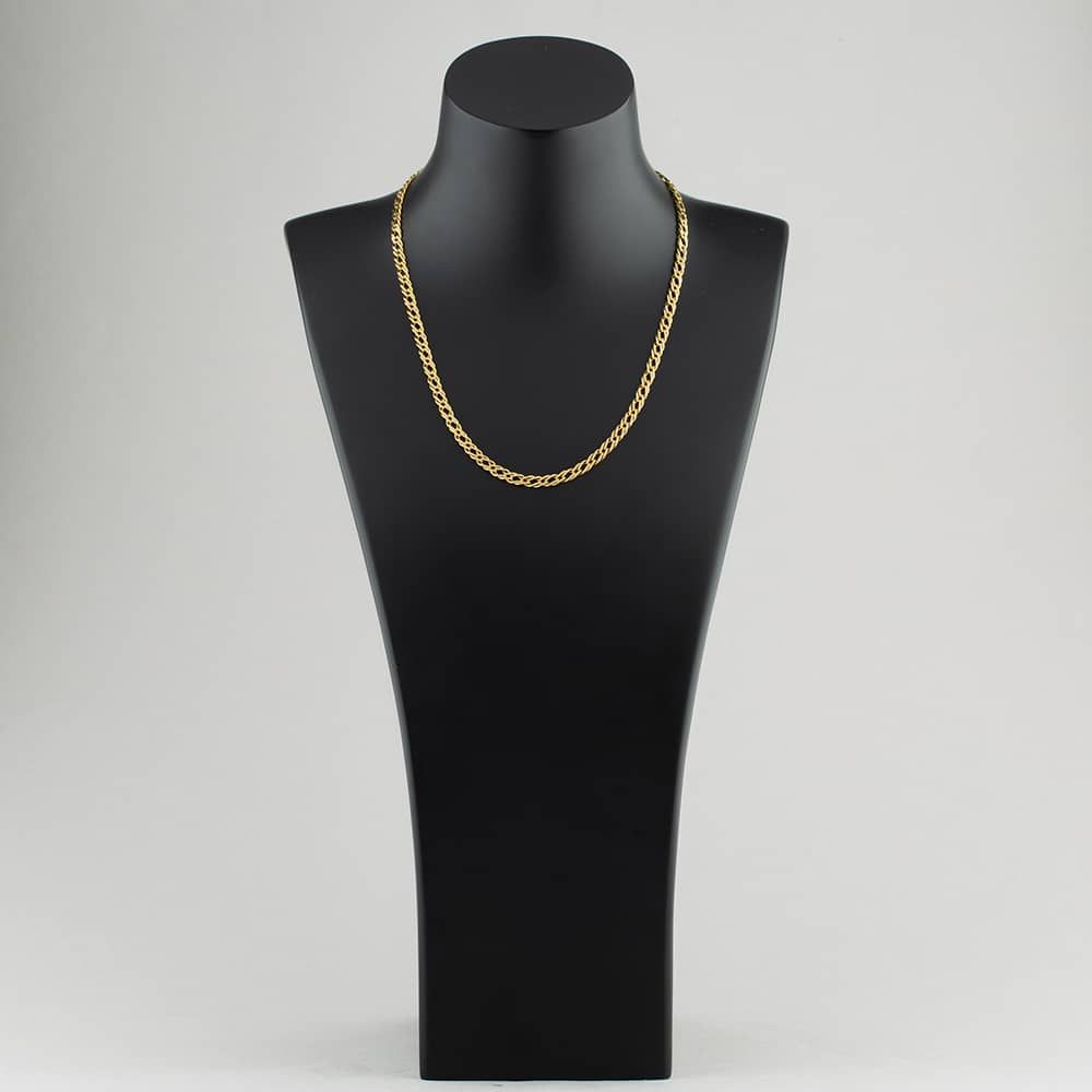 Second Hand 9ct Yellow Gold Double Link 18 Inch Flat Curb Chain ...