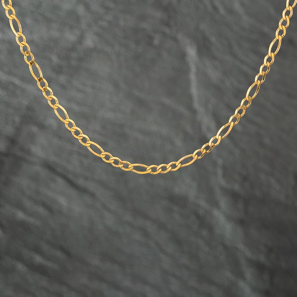 Second Hand 9ct Yellow Gold 28 Inch Figaro Chain 41161184 - thbaker.co.uk