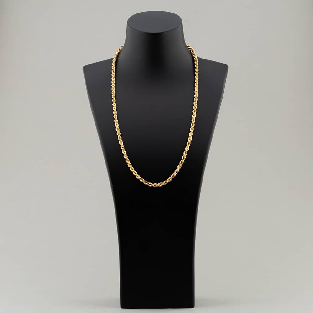 Second Hand 9ct Yellow Gold 24 Inch Rope Chain 41161233 - thbaker.co.uk