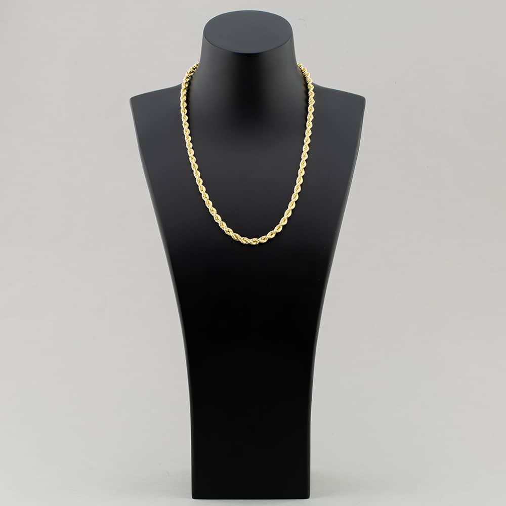 Second Hand 9ct Yellow Gold 20 Inch Rope Chain 41161247 - thbaker.co.uk
