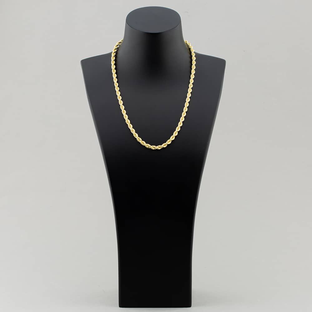 Second Hand 9ct Yellow Gold 20 Inch Rope Chain 41161252 - thbaker.co.uk