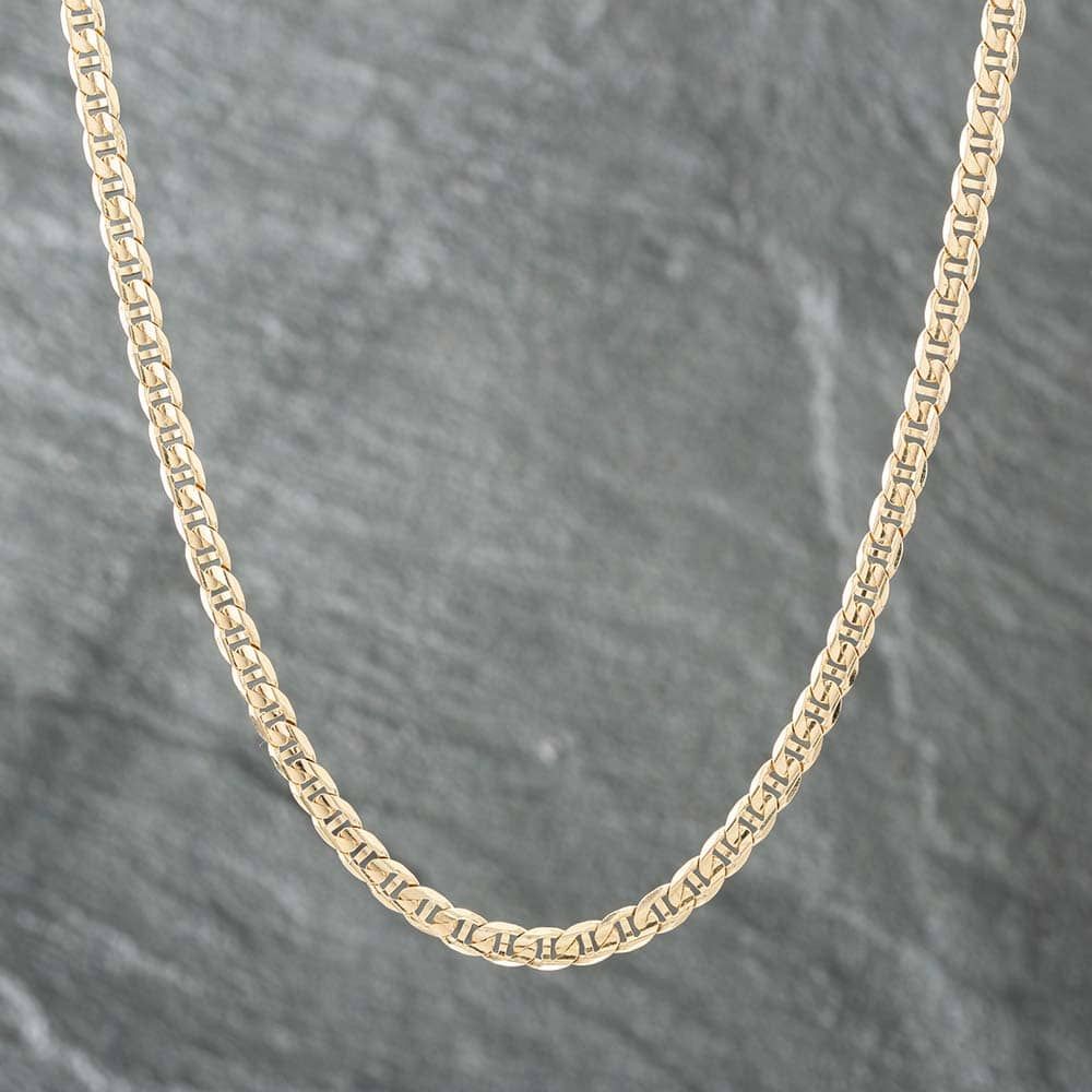 Second Hand 9ct Yellow Gold 18 Inch Anchor Chain 41161328 - thbaker.co.uk