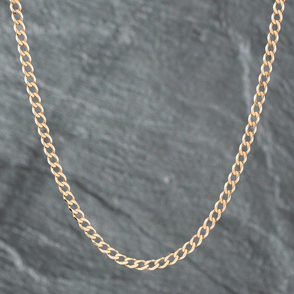 Second Hand 9ct Yellow Gold 20 Inch Curb Chain 41161683 - thbaker.co.uk