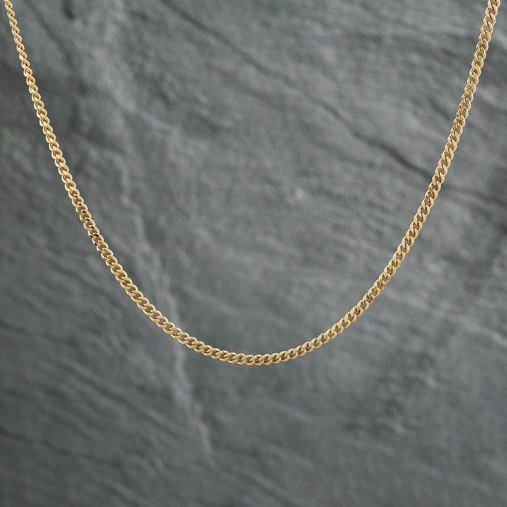 Second Hand 9ct Yellow Gold 20 Inch Curb Chain - thbaker.co.uk