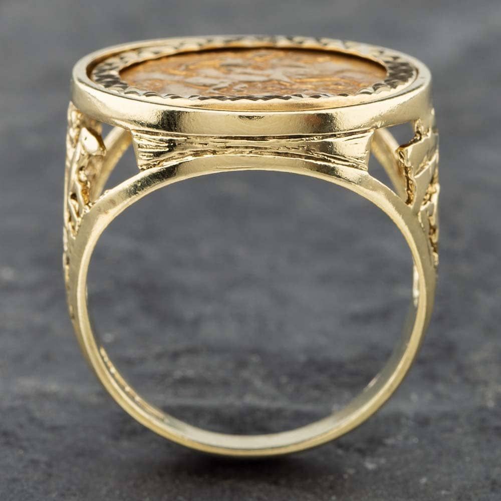 Second Hand 9ct Yellow Gold 1913 Half Sovereign Coin Ring 41201053BND ...