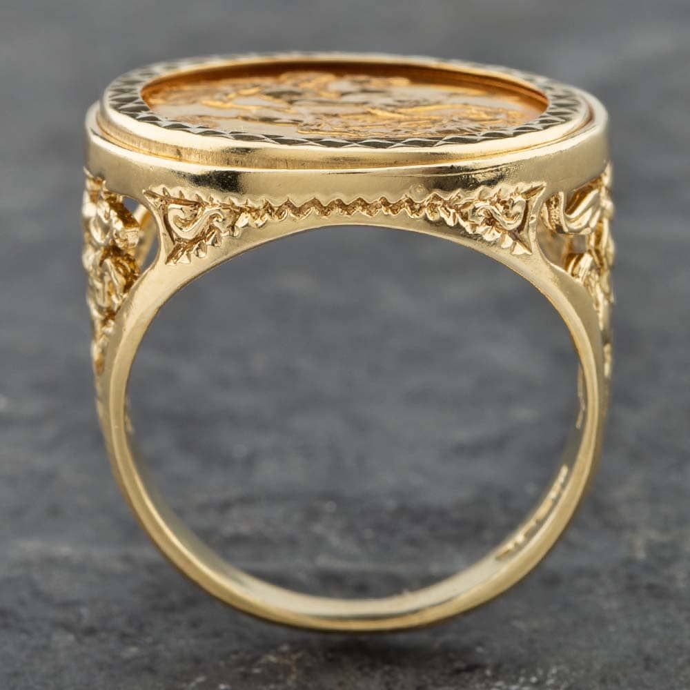 Second Hand 9ct Yellow Gold 1979 Full Sovereign Coin Ring 41201055BND ...