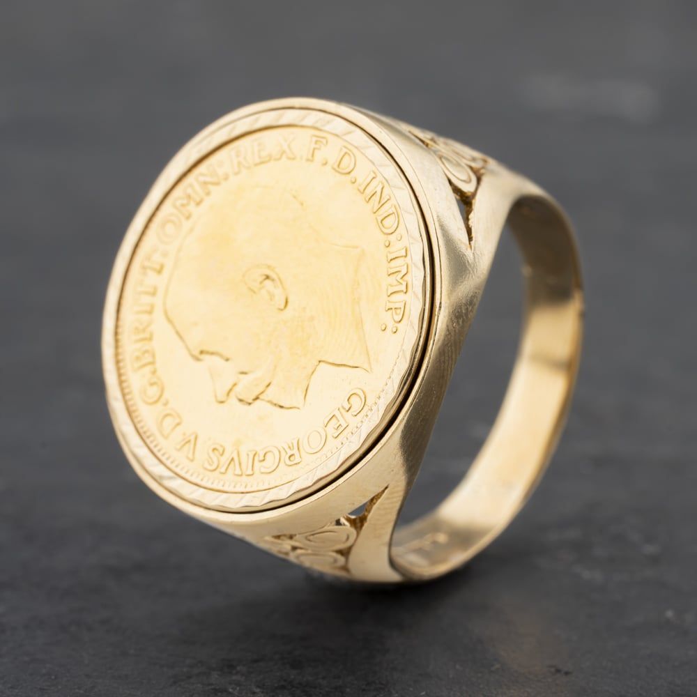 Second Hand Yellow Gold 1928 Full Sovereign Coin Ring 41201189 ...