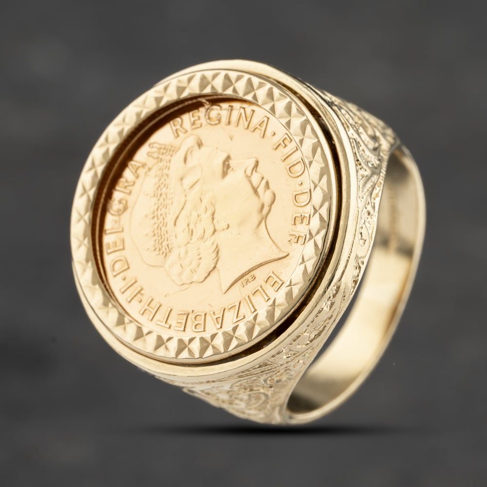 Second Hand Yellow Gold 2000 Half Sovereign Coin Ring 41201204 ...