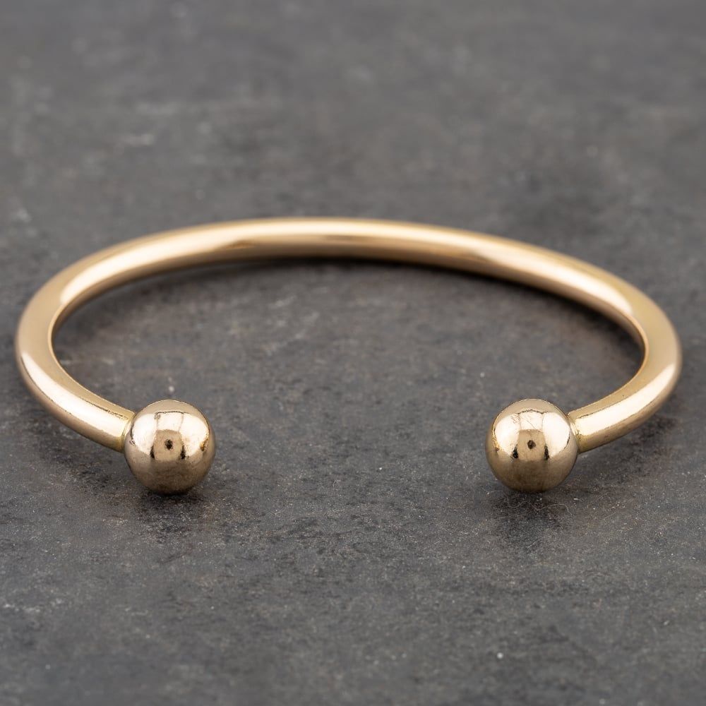 Second Hand 9ct Yellow Gold Solid Standard Torque Bangle 41211219 ...