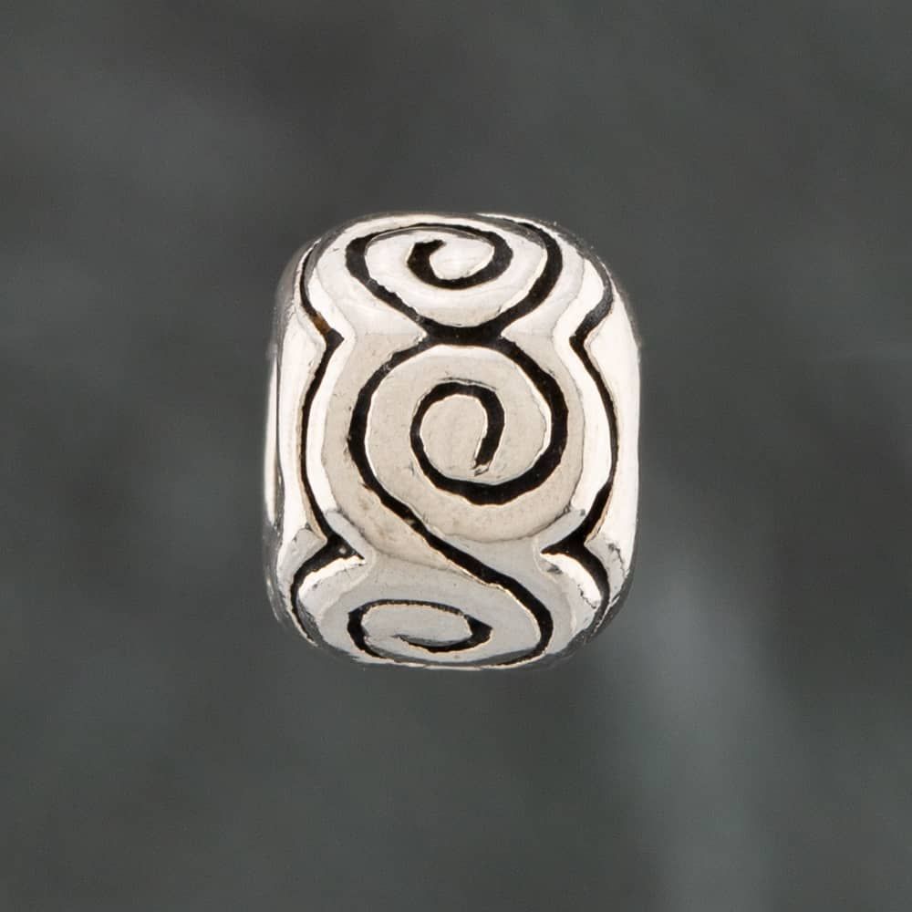 Second Hand Pandora Silver Swirl Bead Charm 41221067 - thbaker.co.uk