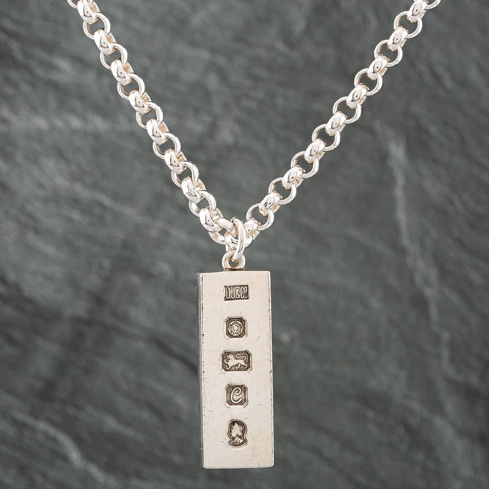 Second Hand Silver Ingot Pendant & 24 Inch Belcher Chain 41251059 ...