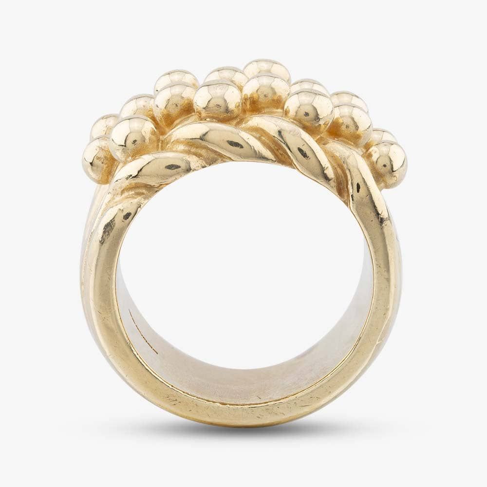 Second Hand 9ct Yellow Gold Heavy 4 Row Keeper Ring 41341176 - thbaker ...