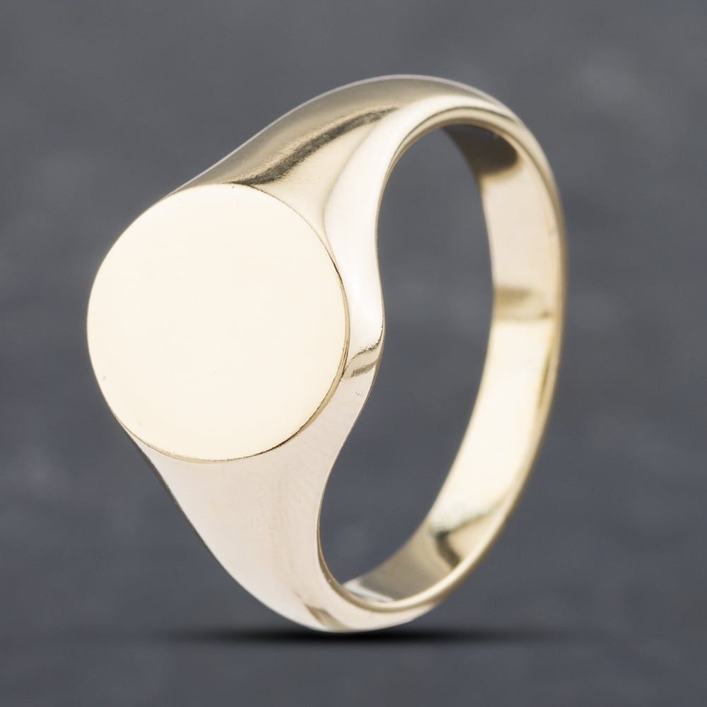 Second Hand 9ct Yellow Gold Oval Signet Ring 41341654 - thbaker.co.uk