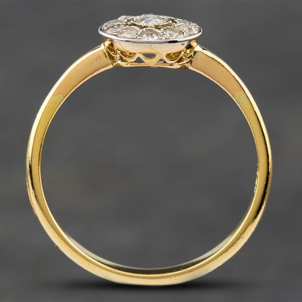 Second Hand Vintage Yellow Gold Diamond Round Cluster Ring 41381396 ...