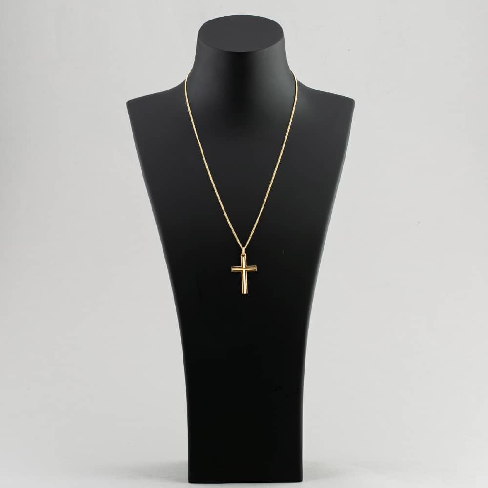 Second Hand 9ct Yellow Gold Cross & 20 Inch Curb Chain 4139001149 ...
