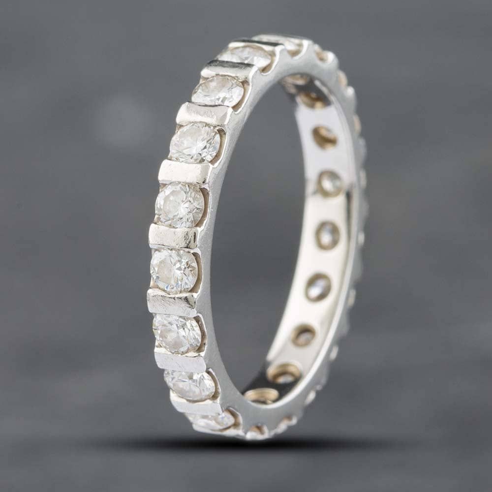 Second Hand Platinum 1.26ct Brilliant Cut Diamond Full Eternity Ring ...