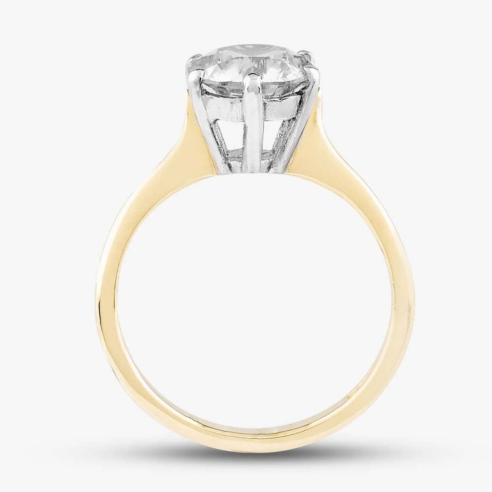 Second Hand 18ct Gold 1.33ct Diamond Six Claw Solitaire Ring - thbaker ...