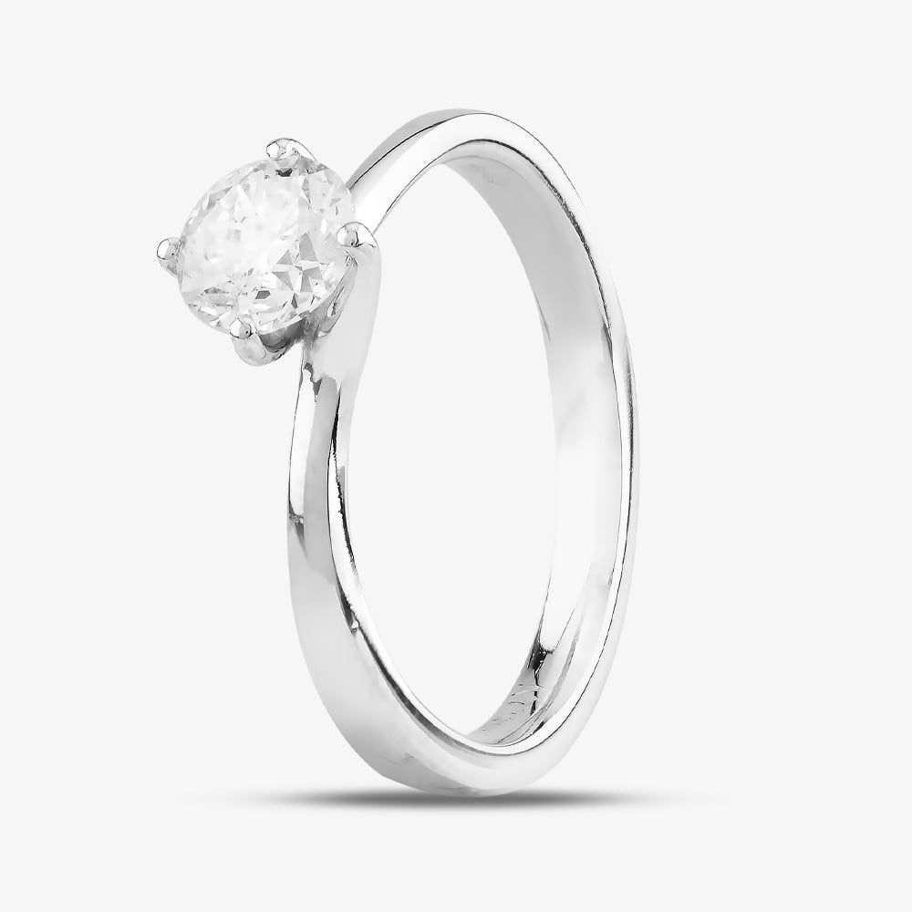 Second Hand Platinum Certificated 0.82ct Diamond Solitaire Ring ...