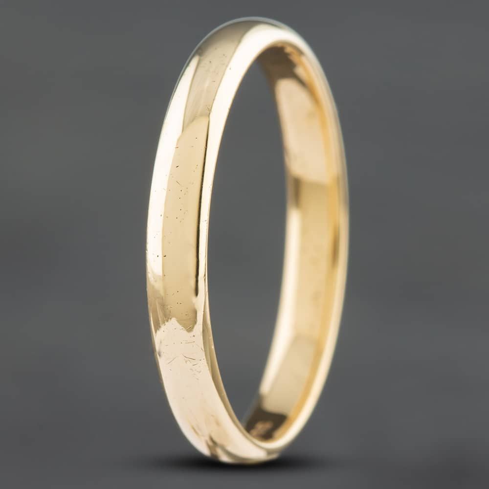 Second Hand 9ct Yellow Gold 3mm Plain Wedding Ring - thbaker.co.uk