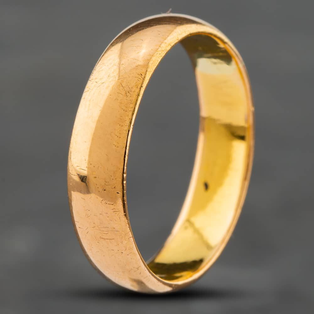 Second Hand Vintage 22ct Rose Gold 4mm Plain Wedding Ring 41871155 ...