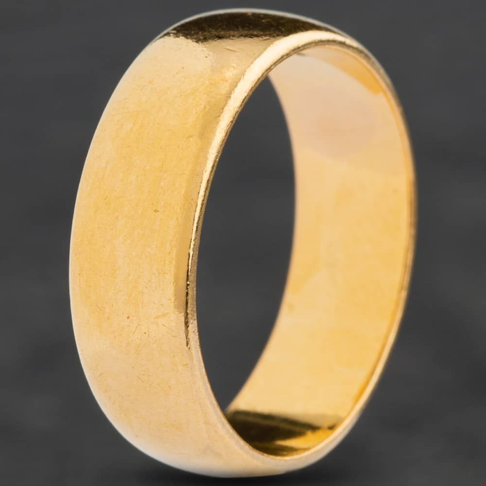 Second Hand Vintage 22ct Yellow Gold 1984 6mm Plain Wedding Ring ...