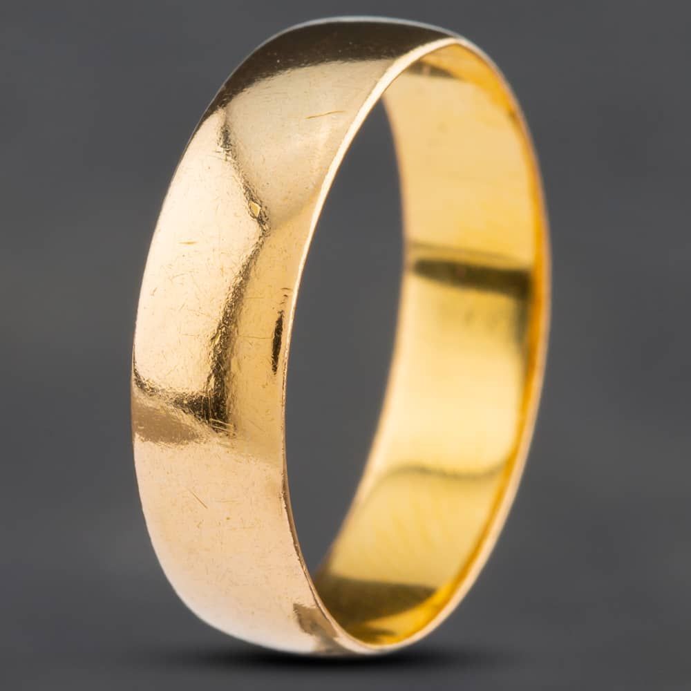 Second Hand Antique 22ct Gold 4mm Plain Wedding Ring - thbaker.co.uk