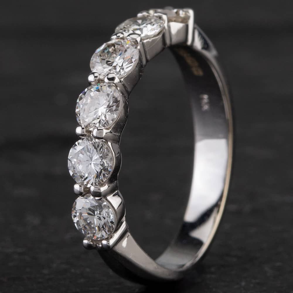 Second Hand 9ct White Gold Diamond Half Eternity Ring 4328521 - thbaker ...