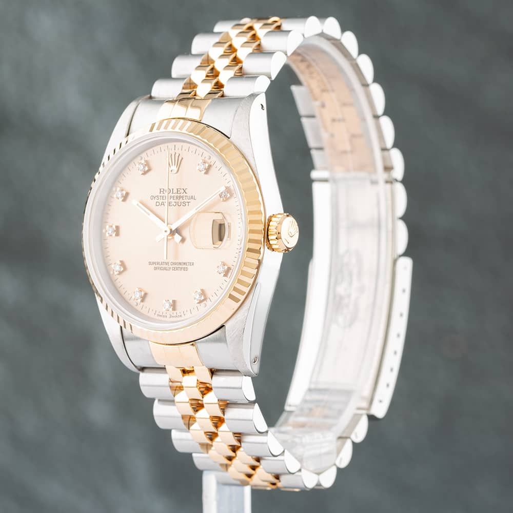 Second Hand Rolex Datejust Diamond Dot Dial Watch 16233 - thbaker.co.uk
