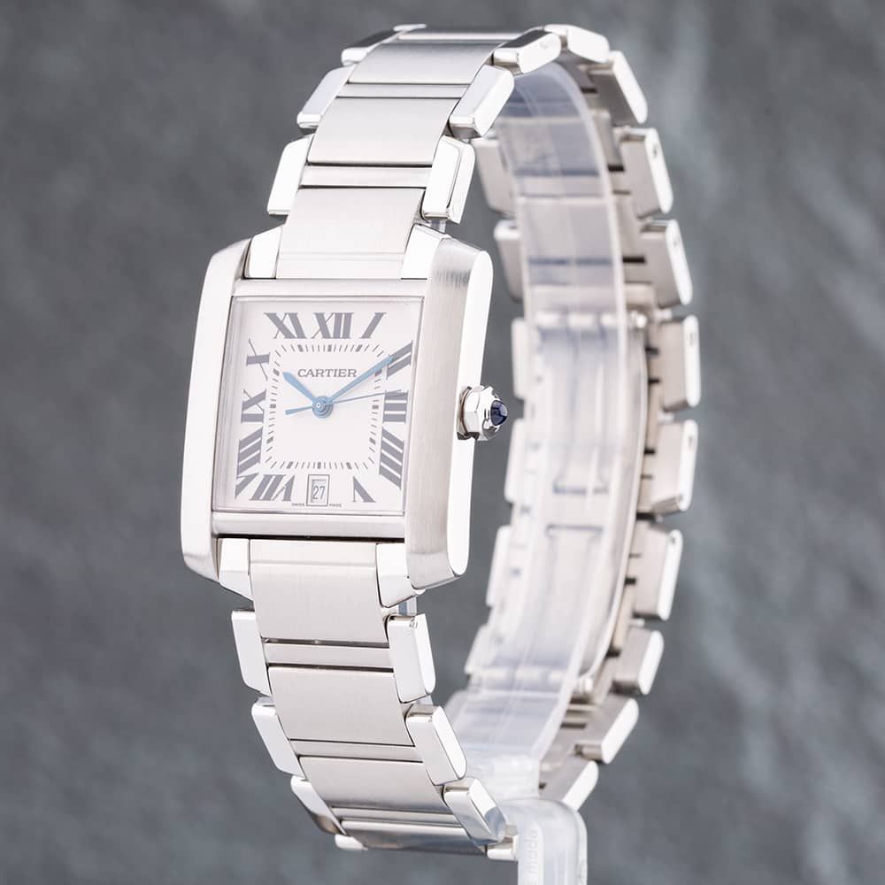 Second Hand Cartier Tank Francaise Silver Bracelet Watch W51002Q3 ...