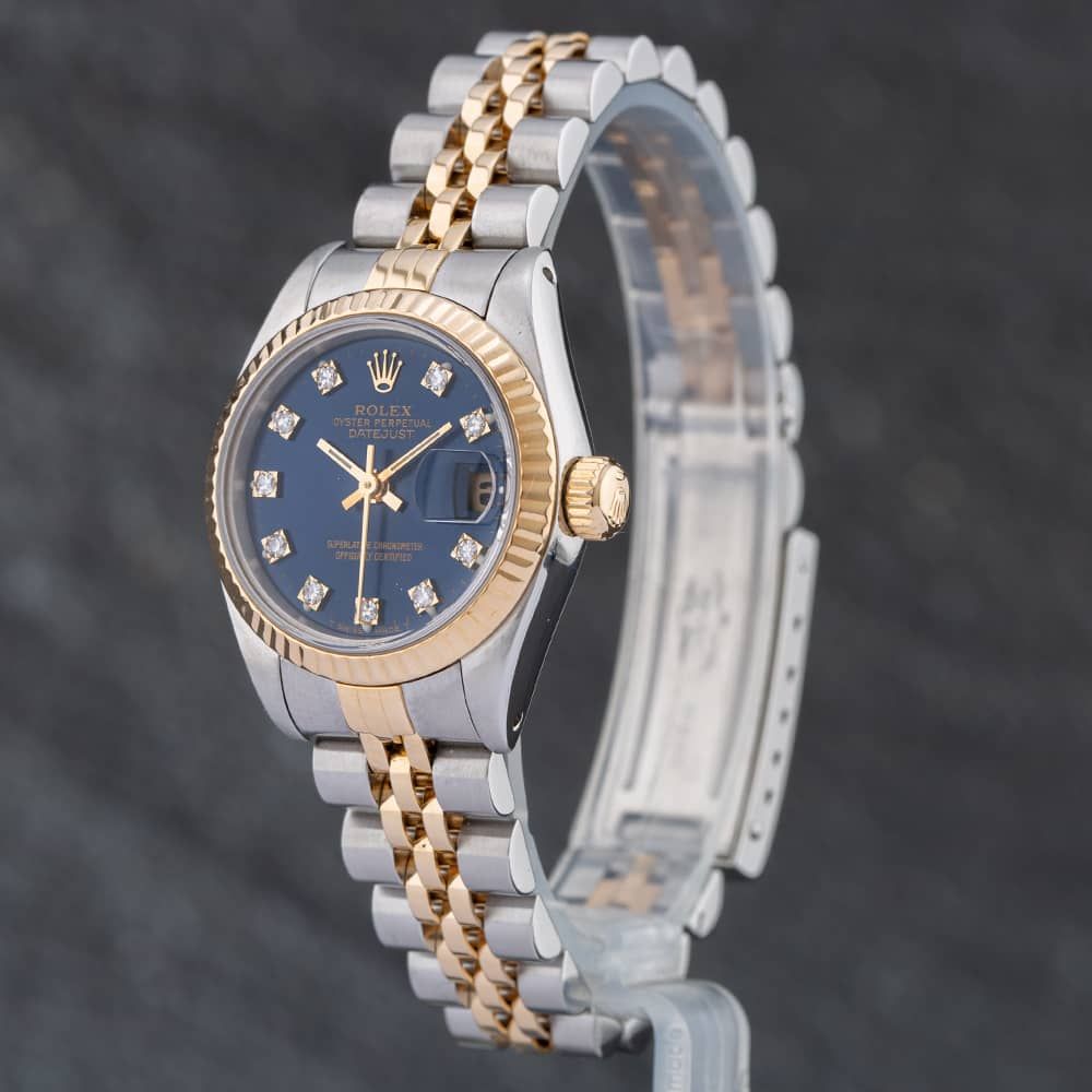 Second Hand Rolex Datejust Diamond Set Watch 69173 - thbaker.co.uk