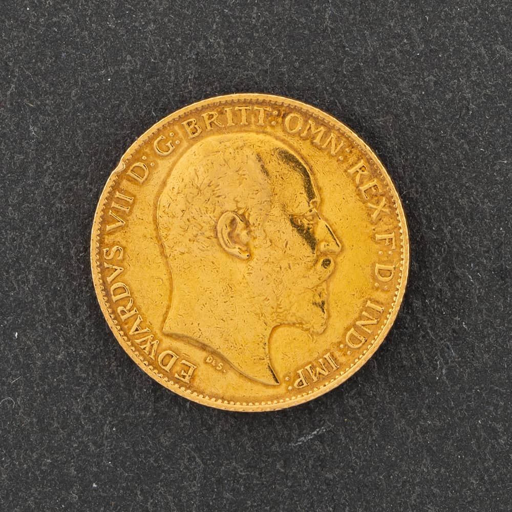 Second Hand Yellow Gold 1906 Half Sovereign Coin 47011015 - thbaker.co.uk