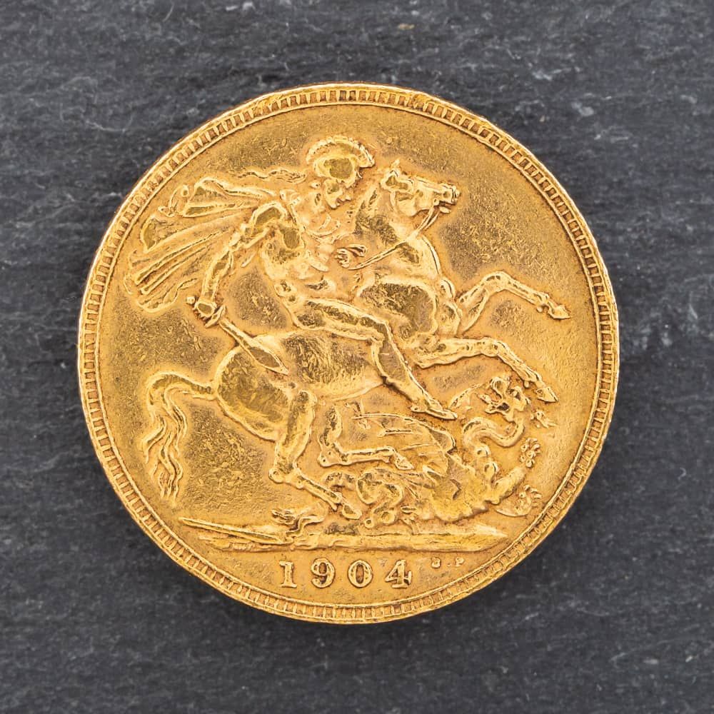 Second Hand 22ct Yellow Gold 1904 Full Sovereign Coin - thbaker.co.uk