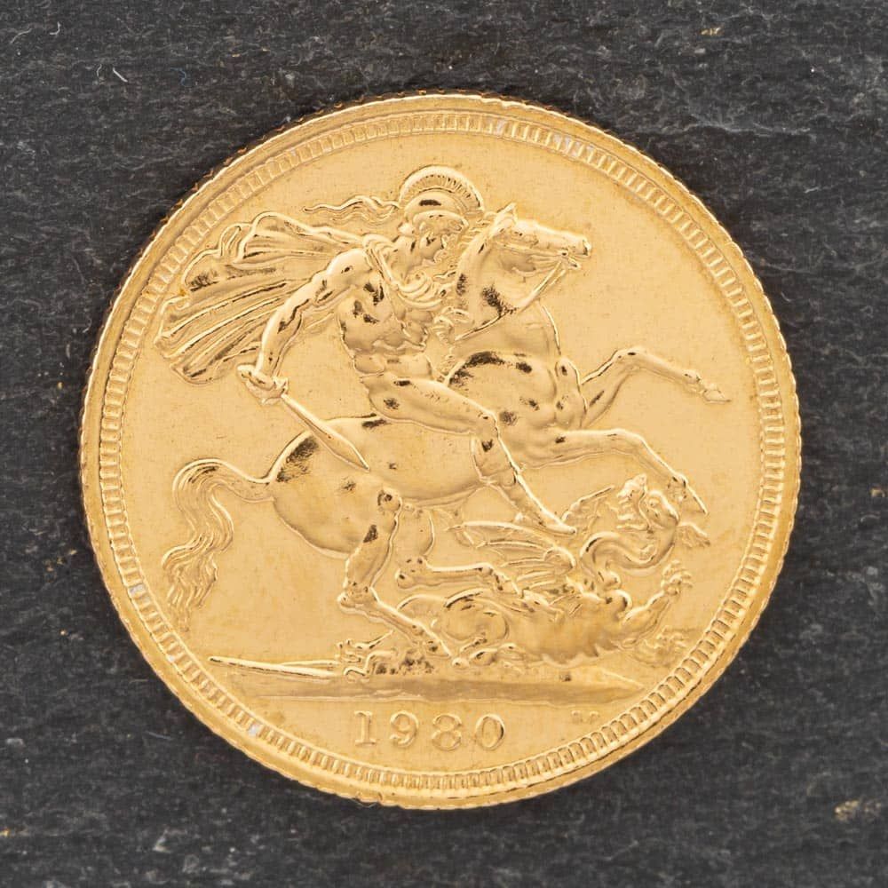 Second Hand Yellow Gold 1980 Full Sovereign Coin 47021011 - thbaker.co.uk
