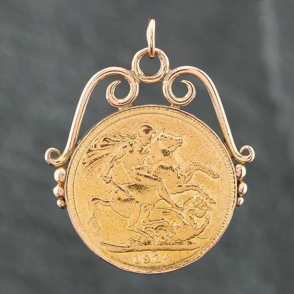 Second Hand Yellow Gold 1914 Full Sovereign Coin 47021014 - thbaker.co.uk