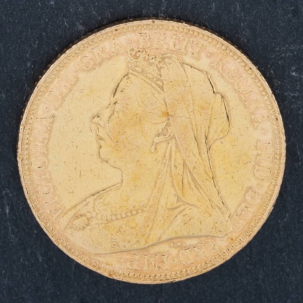 Second Hand 22ct Yellow Gold 1900 Full Sovereign Coin - thbaker.co.uk