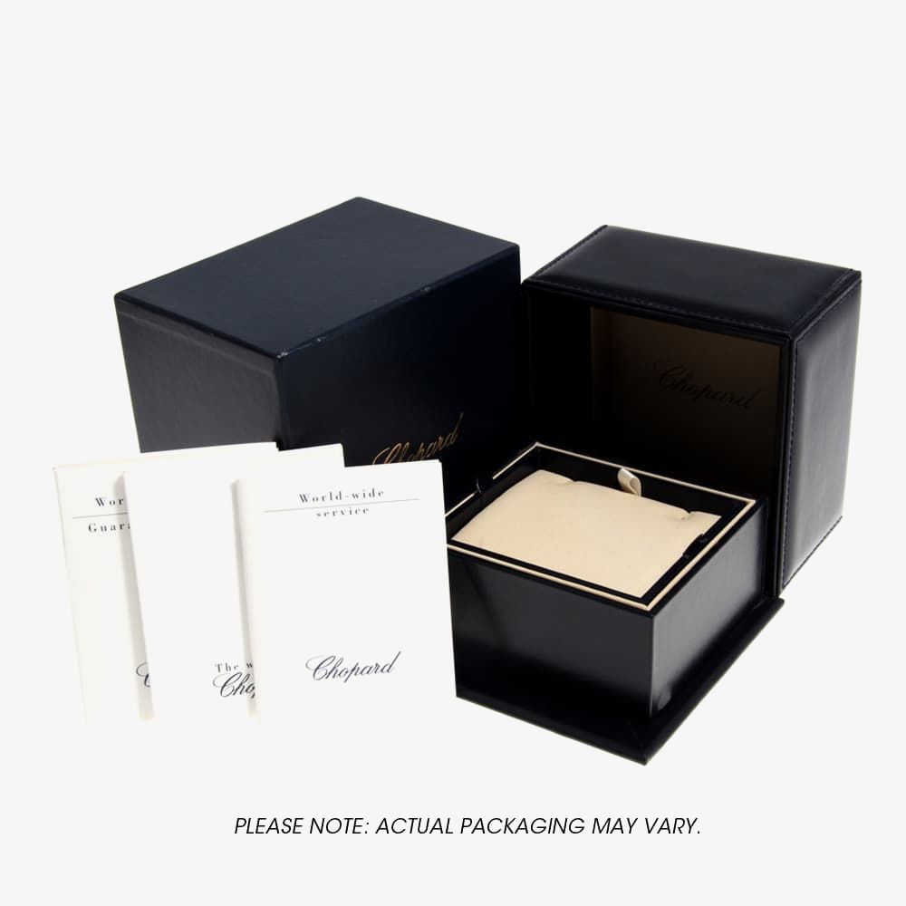 Chopard Happy Diamonds 18ct White Gold Circle Earrings 83A017-1201 | T.H. Baker Family Jewellers