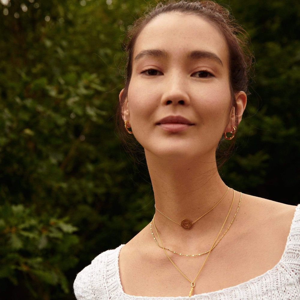 Daisy London EB8007_GP Stacked Gold Plated Chunky Hoops - thbaker.co.uk